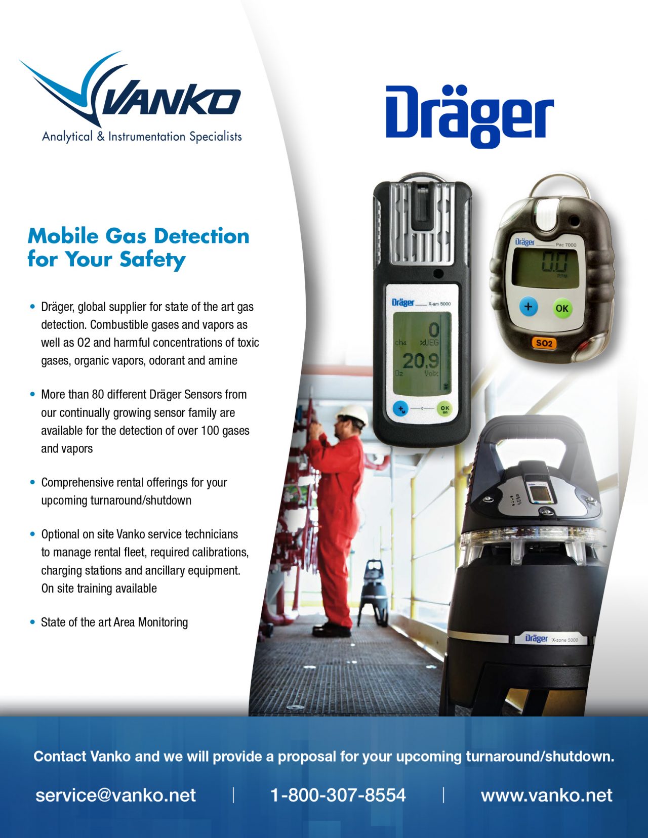 PORTABLE GAS DETECTION RENTALS & SERVICE | Vanko